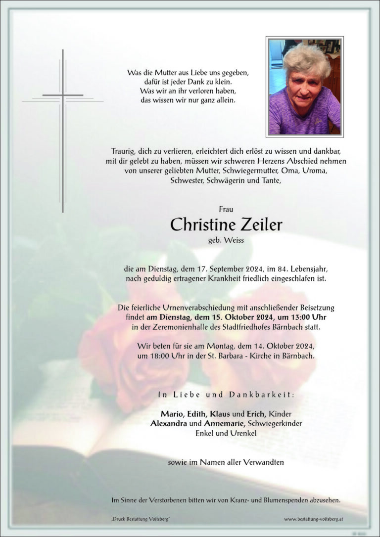 Christine Zeiler, geb. Weiss - Stadtwerke Voitsberg