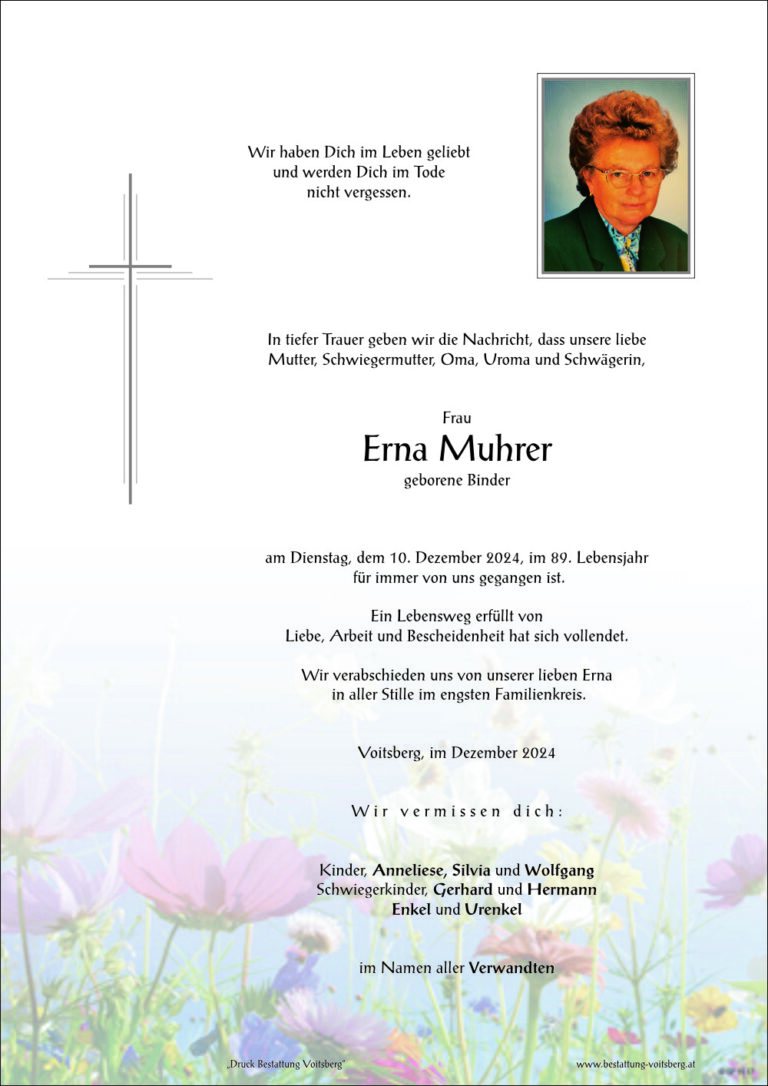 Erna Muhrer aus Voitsberg - Stadtwerke Voitsberg