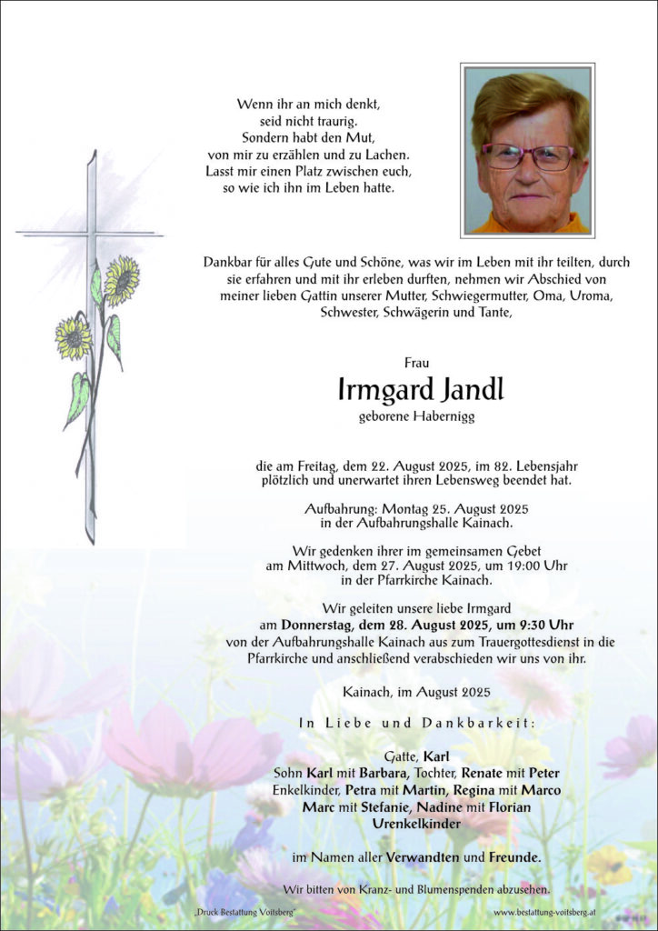 Irmgard Jandl aus Kainach - Stadtwerke Voitsberg